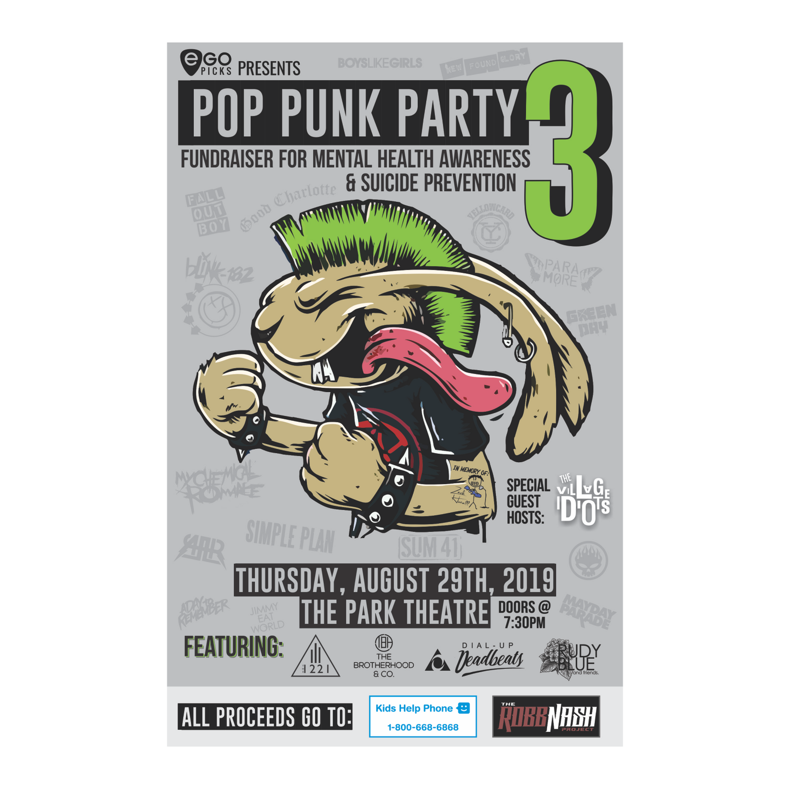 Pop Punk Party Fundraisers– EGO Picks